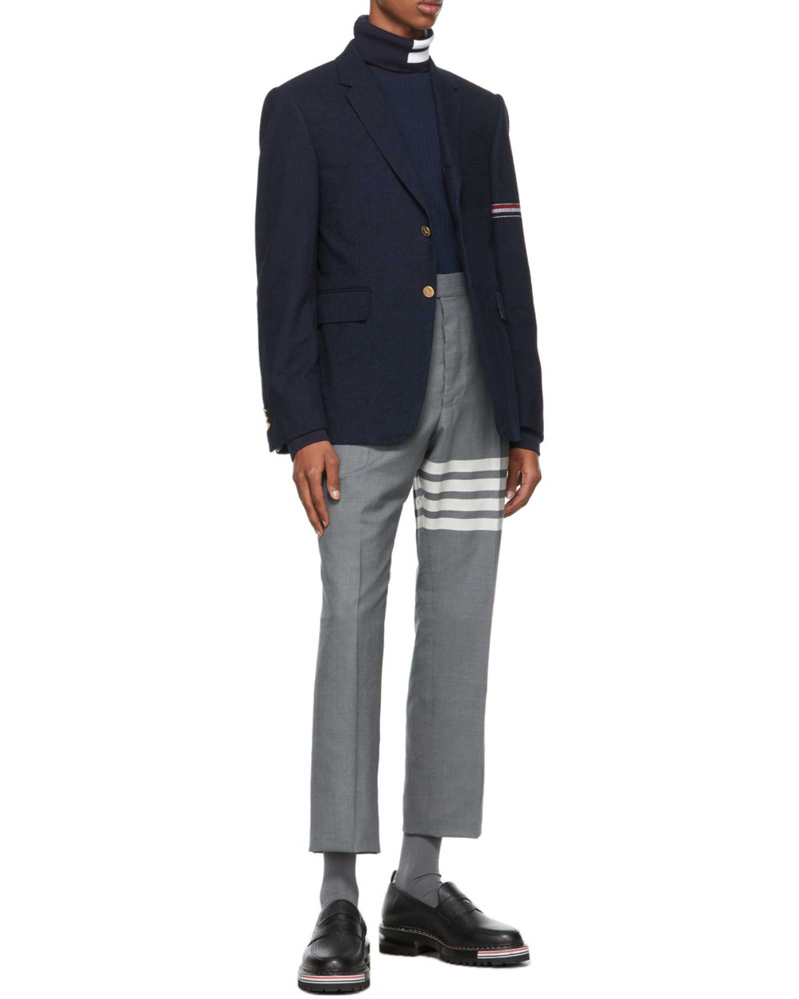THOM BROWNE Thom Browne 4-Bar Striped Wool Trousers